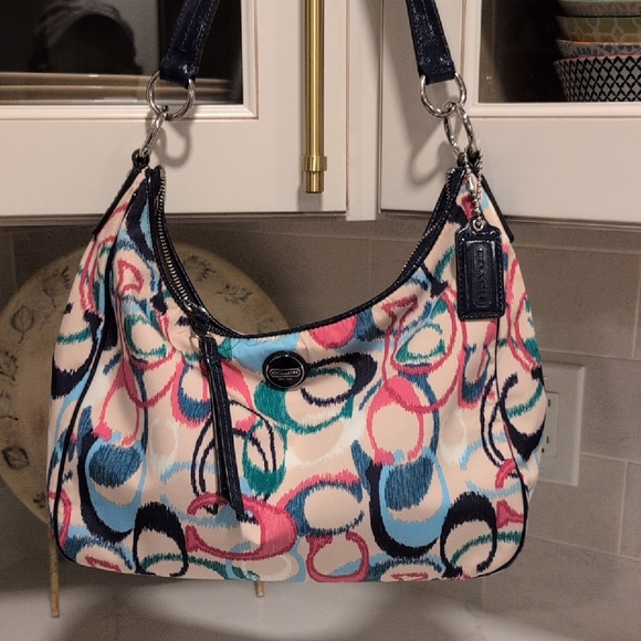 Coach | Bags | Coach Ikat Signature Print Hobo Bag Euc | Poshmark